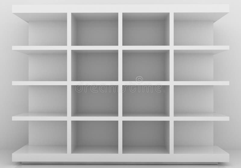 Empty bookshelf stock illustration. Illustration of display - 48420186