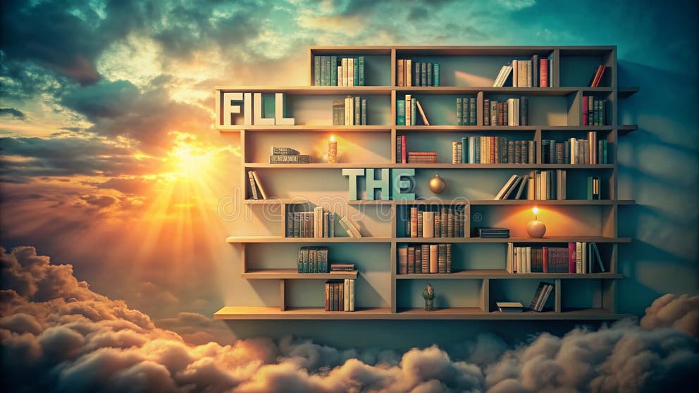 Empty Bookshelf 3D Render a Surreal Visual for Creative Inspiration or ...