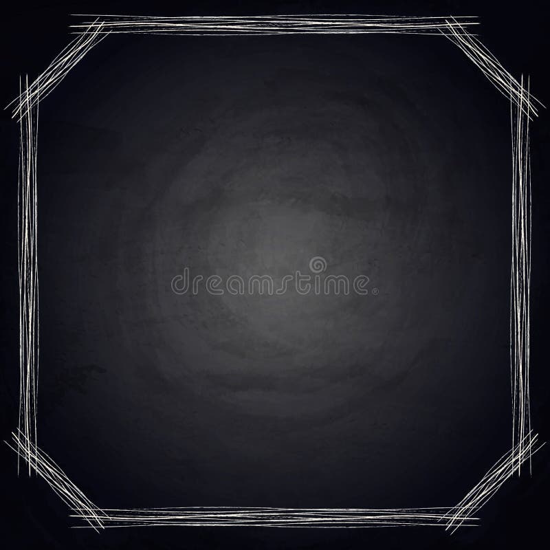Empty Border on Blackboard Chalkboard Background Stock Illustration ...
