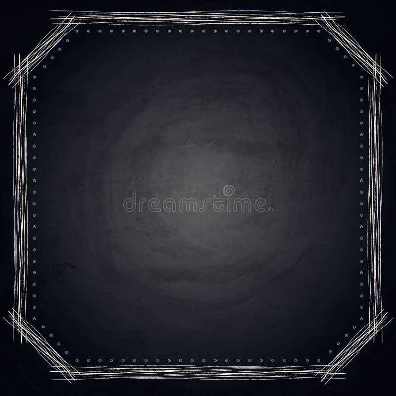 Empty Border on Blackboard Chalkboard Background Stock Illustration ...