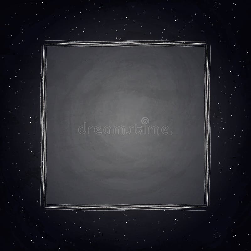 Empty Border on Blackboard Chalkboard Background Stock Illustration ...