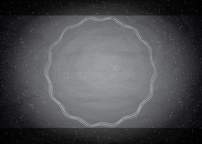 Empty Border on Blackboard Chalkboard Background Stock Vector ...
