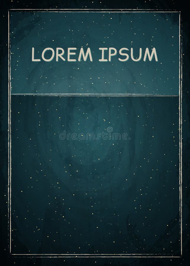 Empty Border on Blackboard Chalkboard Background Stock Illustration ...