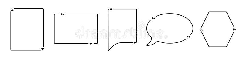 Empty Borders for Definition and Citation Outline. Stock Vector ...