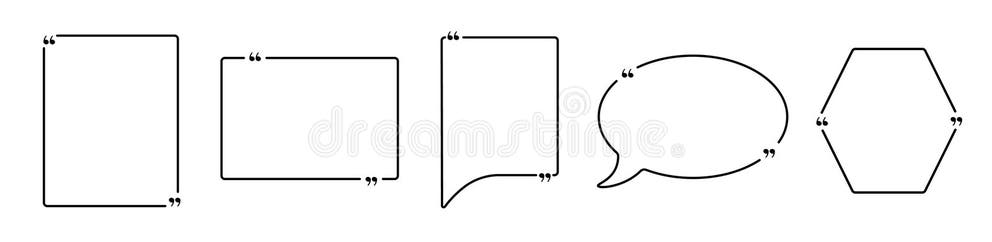 Empty Borders for Definition and Citation Outline. Stock Vector ...
