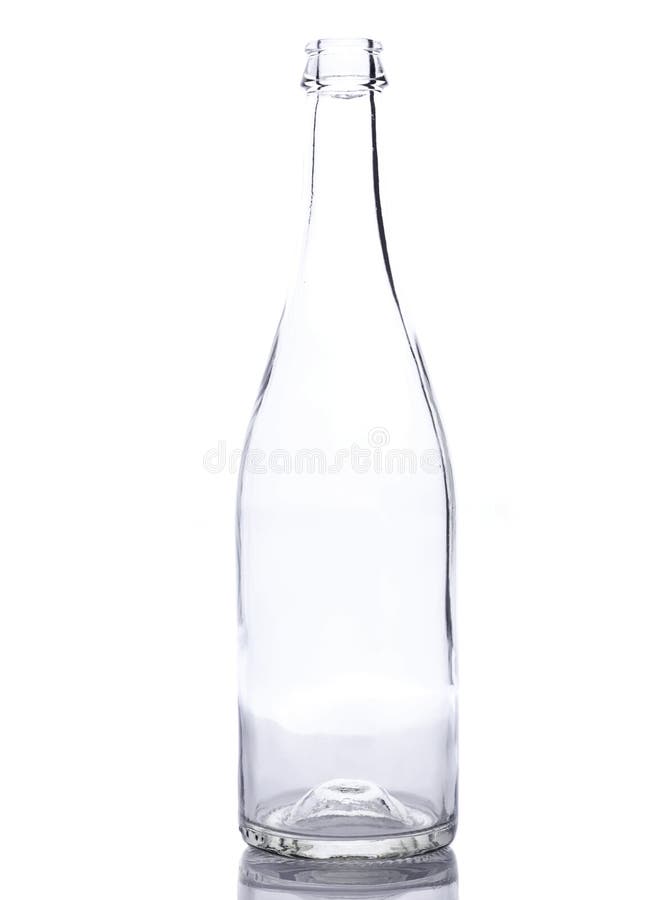 Clear empty glass bottle stock photo. Image of white - 32046082