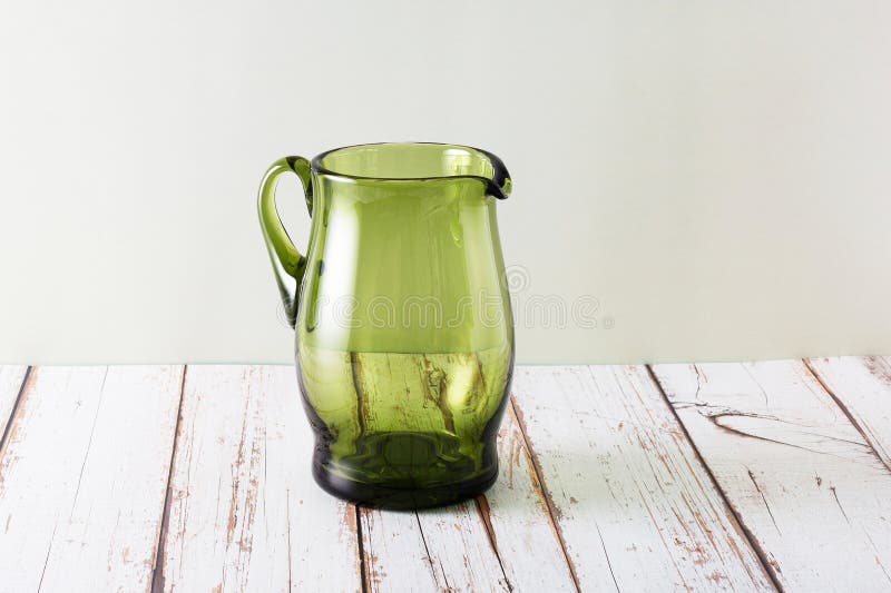 Empty Bottle Green Glass Jug.Transparent Jug of Classic Style in the ...