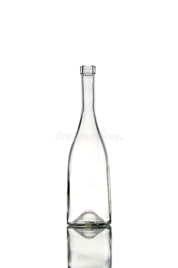 Empty Bottle Isolated Over the White Background Stock Photo - Image of ...