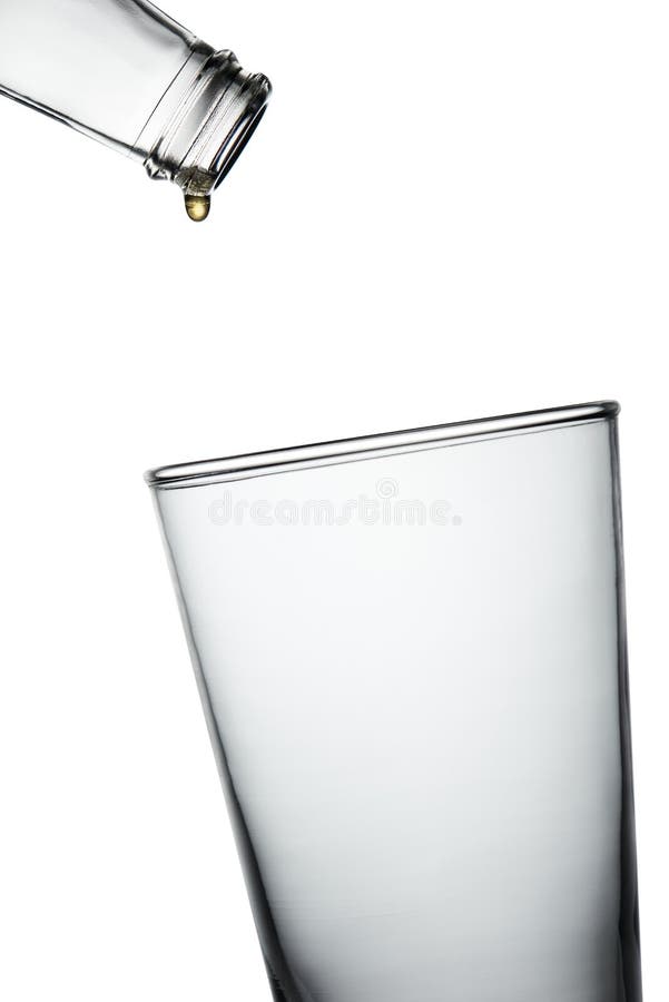 Last drop from a bottle stock photo. Image of empty, drink - 18892604