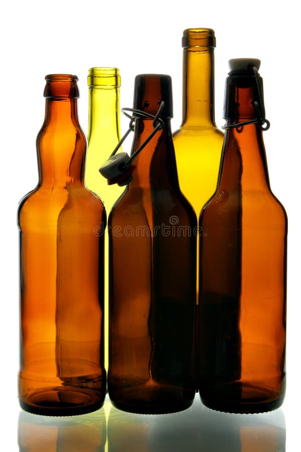 Empty bottles stock photo. Image of copy, isolated, restaurant - 4232964