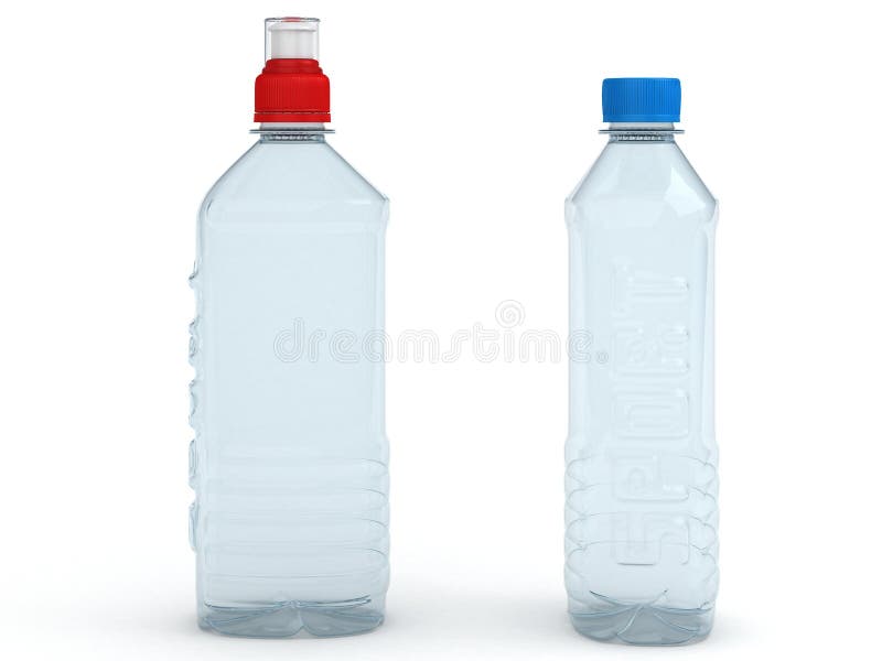 Empty Bottles Isolated on White Stock Photo - Image of empty, abstract ...
