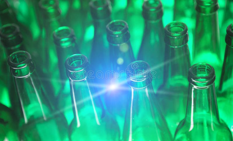 Empty Bottles, the Top View Stock Image - Image of water, transparent ...