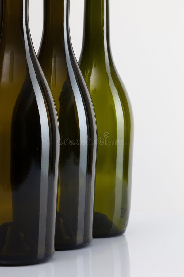 Empty bottles of wine stock photo. Image of wine, unlabeled - 36958846