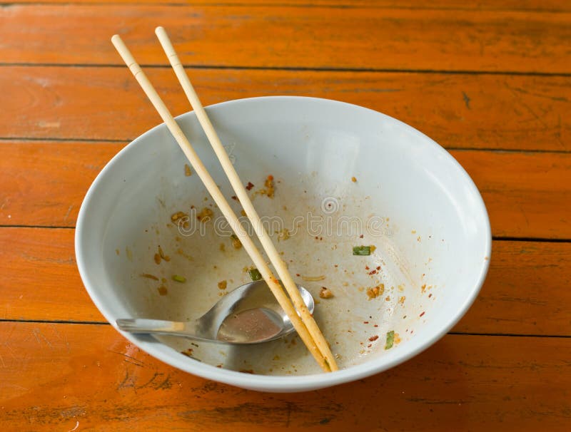 Empty bowl after eat. stock photo. Image of dine, cuisine - 46909990