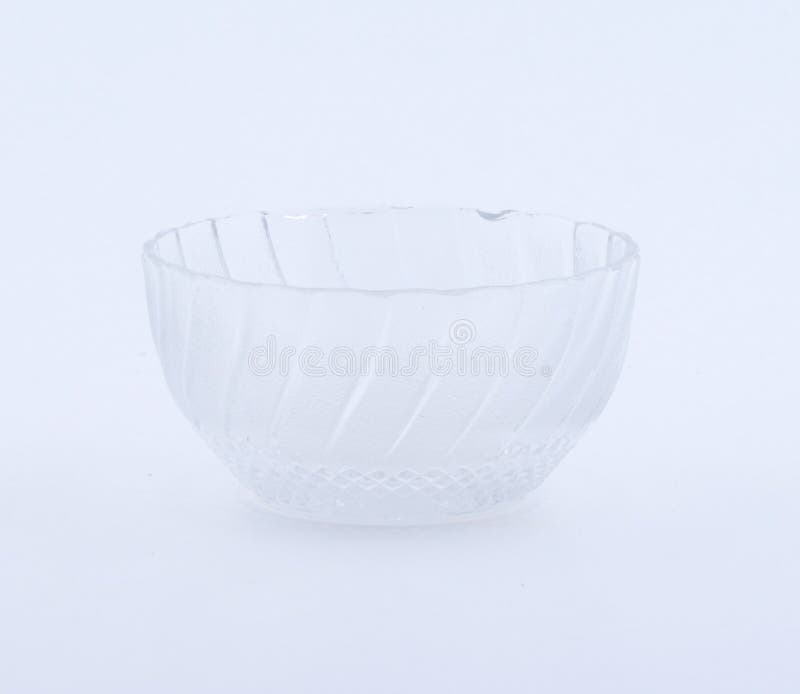 Empty Bowl Glass Isolated on the White Background. Stock Image - Image ...