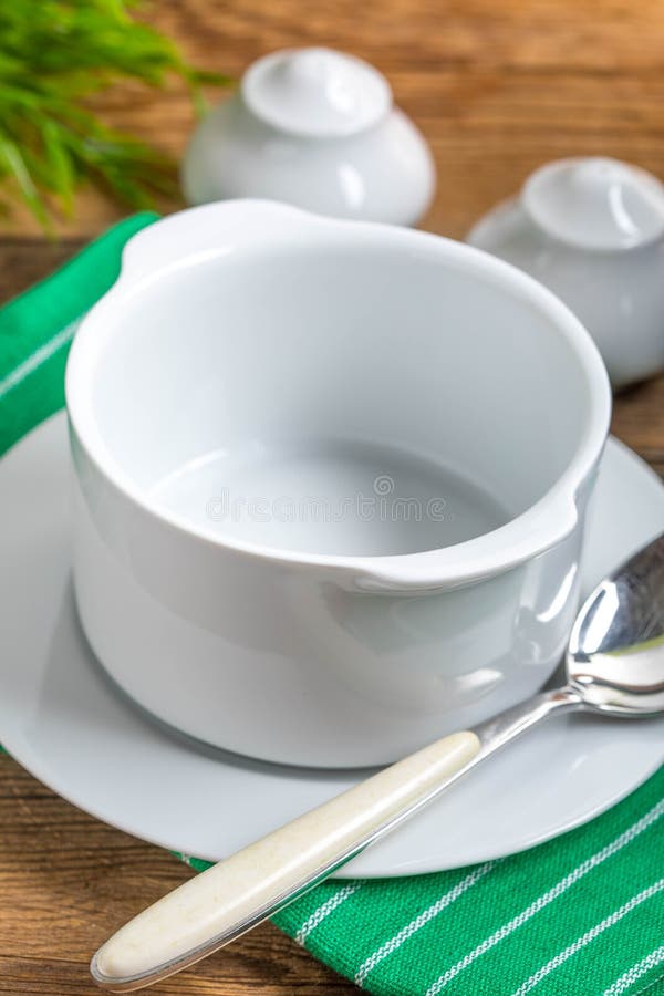 Empty bowl and spoon. stock photo. Image of bowl, rustic - 94194602