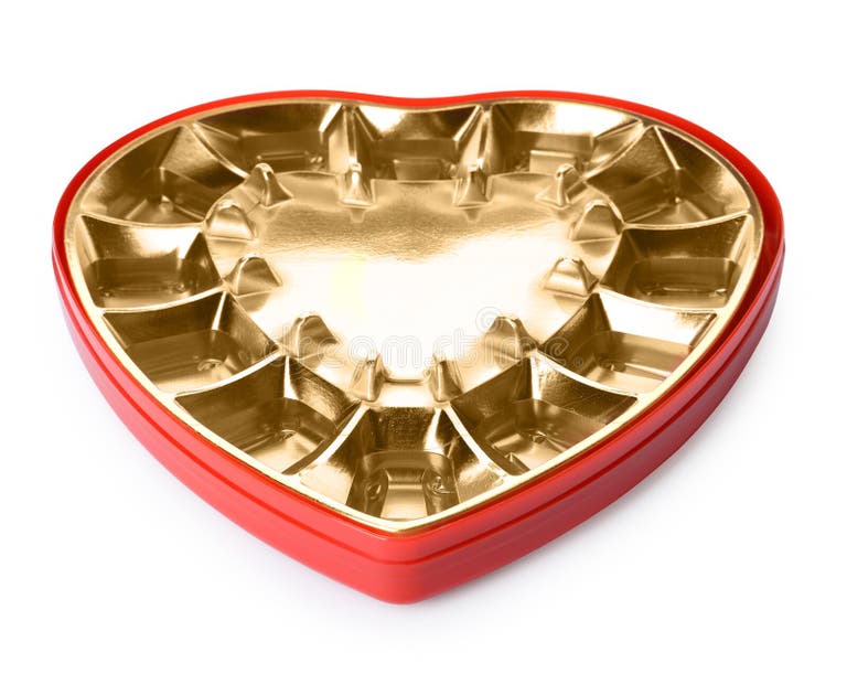 Empty Box of Chocolate Candies Isolated on White Stock Image - Image of ...