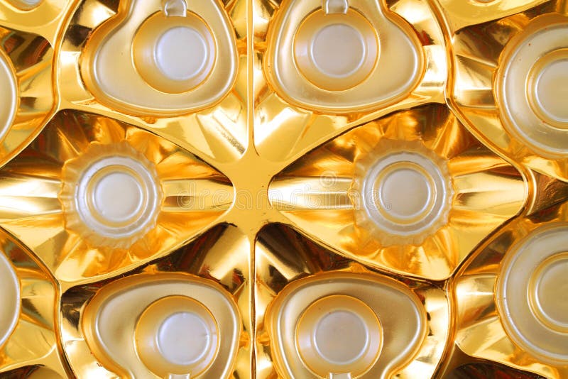 Empty Box of Chocolate Texture Stock Image - Image of closeup, round ...