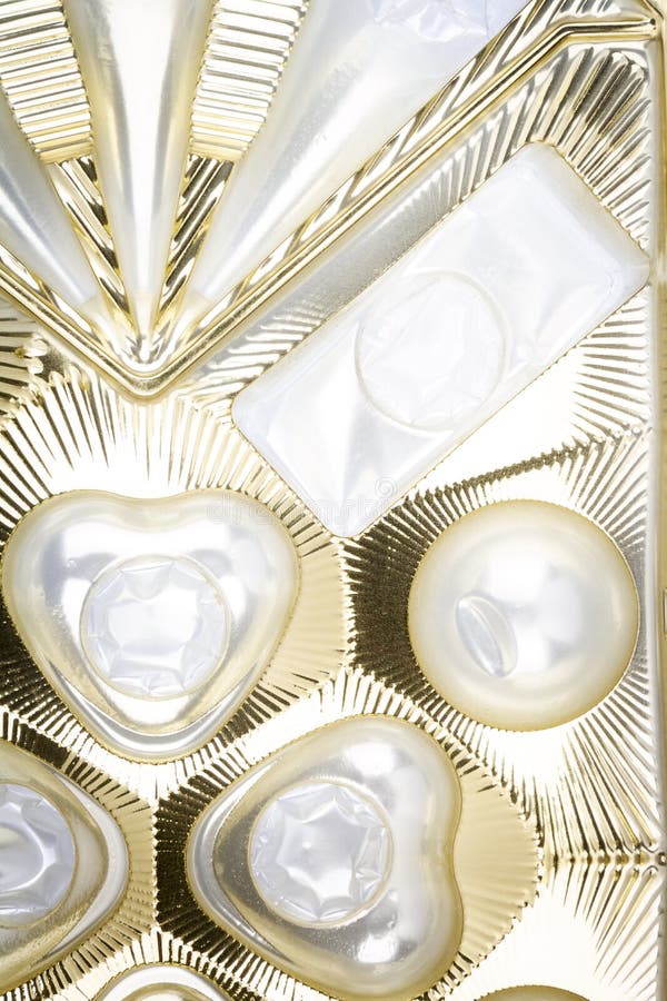 Empty box of chocolates stock photo. Image of production - 269040972