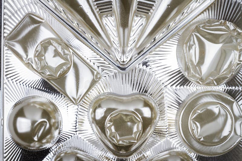 Empty box of chocolates stock photo. Image of material - 272454356