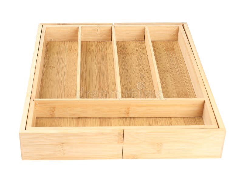 Empty Box for Cutlery Isolated on White Stock Image - Image of ...