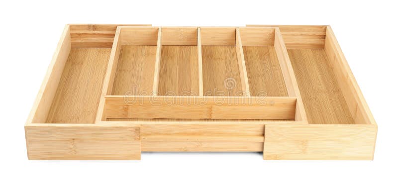 Empty Box for Cutlery Isolated on White Stock Image - Image of ...