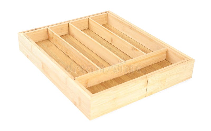 Empty Box for Cutlery Isolated on White Stock Photo - Image of modern ...