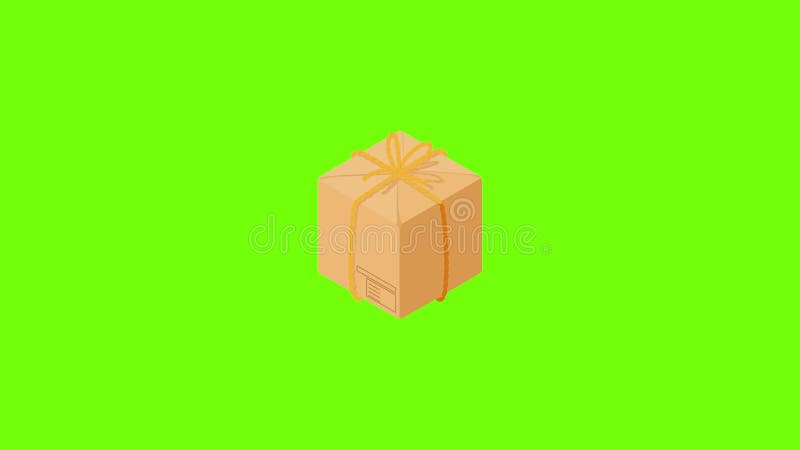 Empty box icon animation stock footage. Video of isolated - 217988564