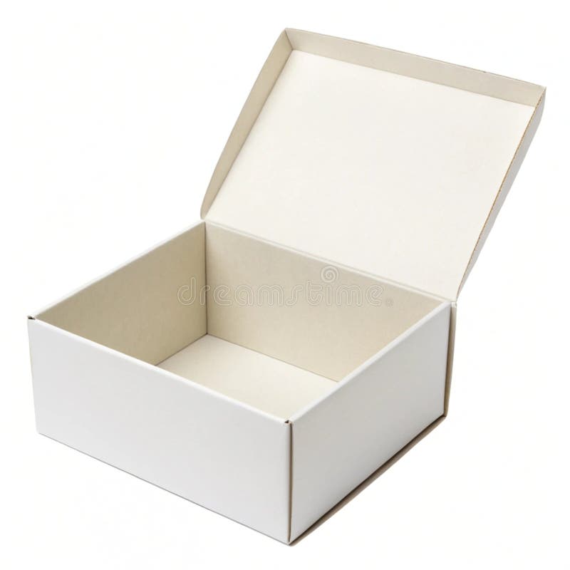 Empty Box Isolated on White Background Stock Illustration ...