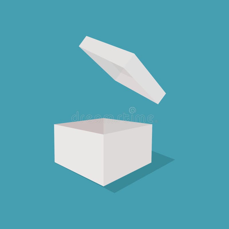 Empty Box Opened. Open Gift Box. Opened Square Surprise Box Stock ...