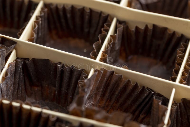 Empty Box Packaging for Chocolates Stock Image - Image of molded, sweet ...