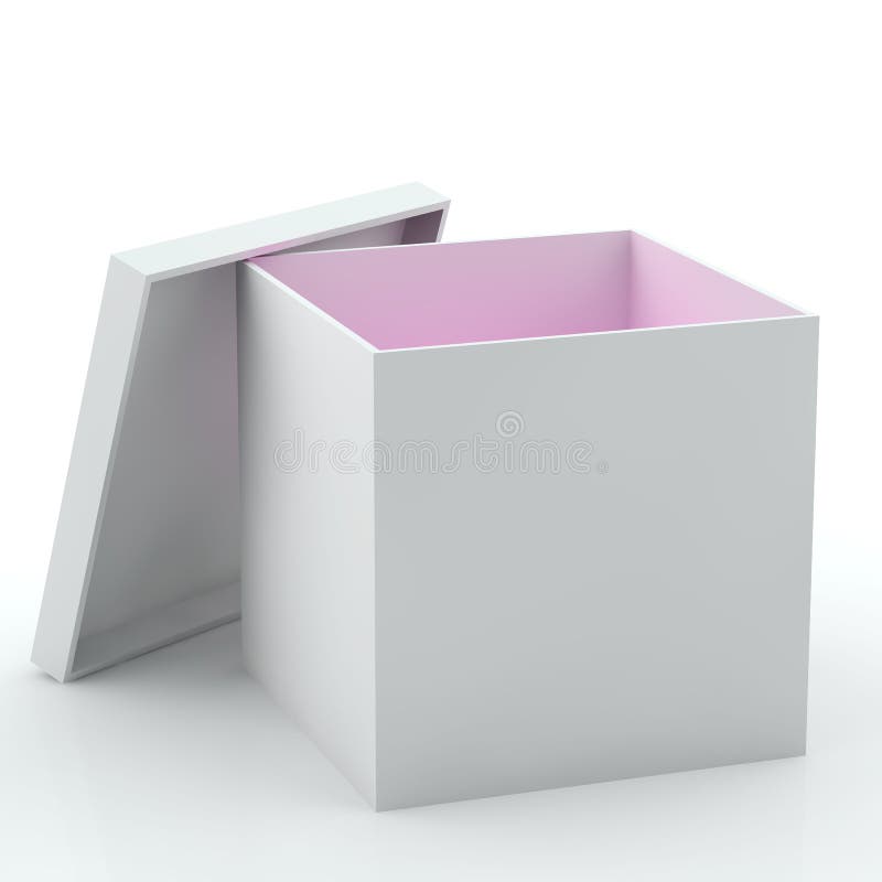 Empty box with pink light stock illustration. Illustration of design ...