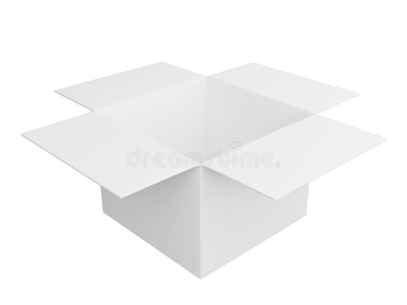 Empty Box with Symmetrical and Beautiful Packaging Box Open Stock ...
