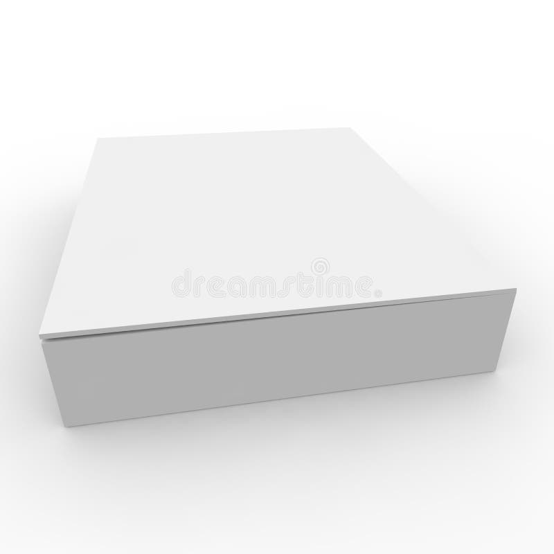 Empty Box on a White Background Stock Illustration - Illustration of ...