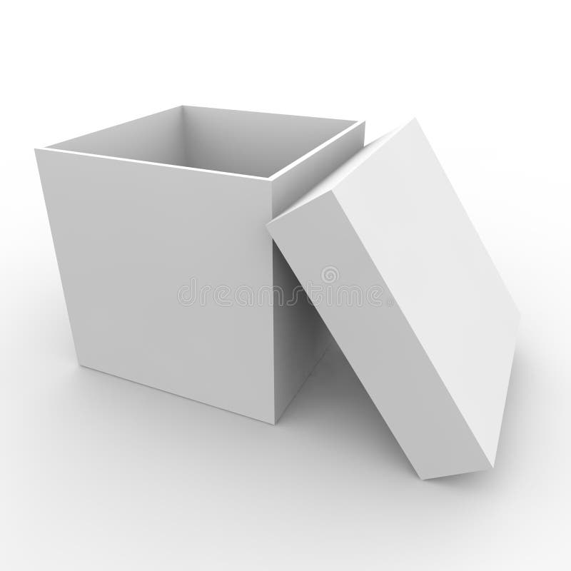 Empty Box on a White Background Stock Illustration - Illustration of ...