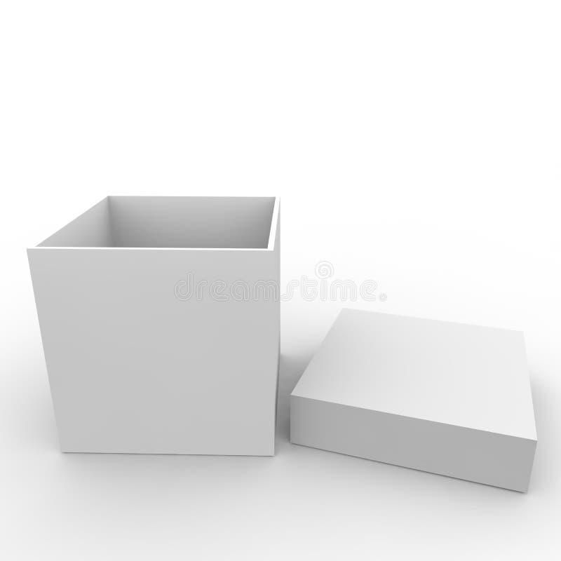 Empty Box on a White Background Stock Illustration - Illustration of ...