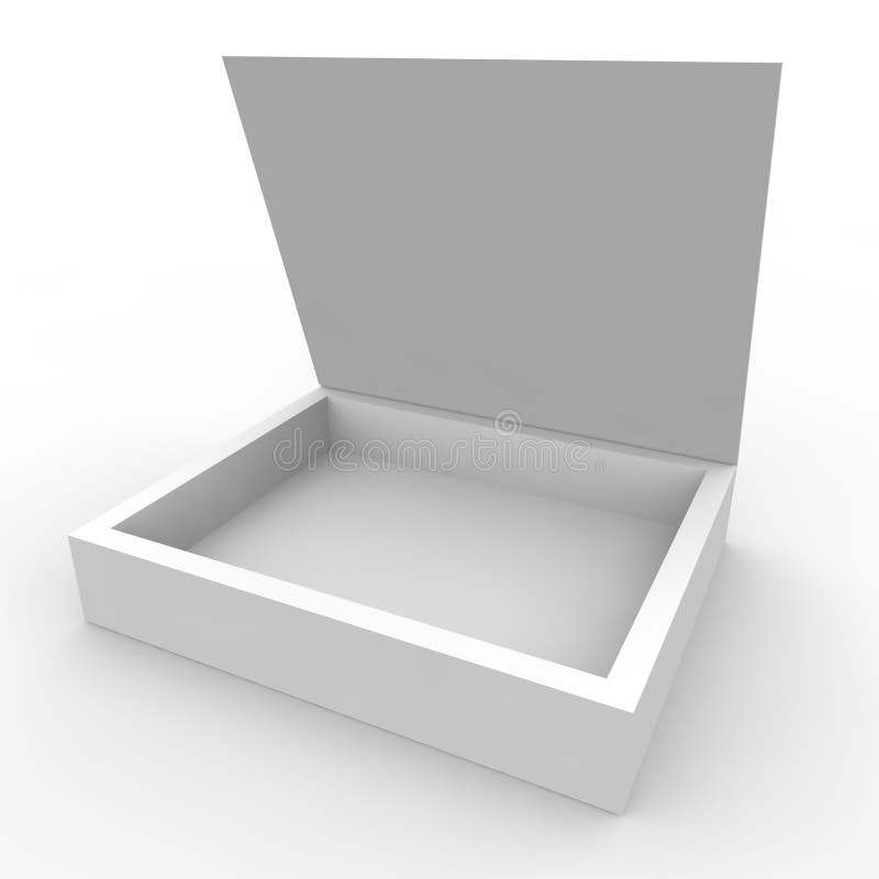 Empty Box on a White Background Stock Illustration - Illustration of ...