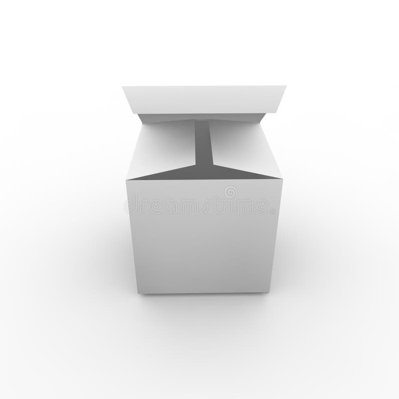 Empty Box on a White Background Stock Illustration - Illustration of ...