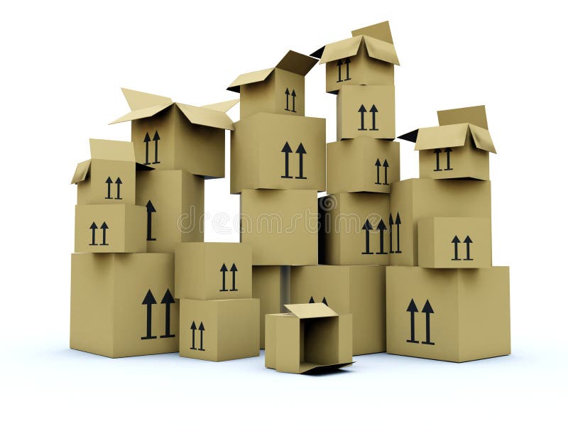 Empty boxes stock illustration. Illustration of object - 12815490