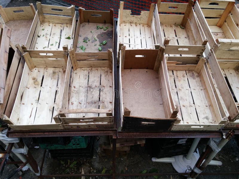 Empty boxes for fruits stock photo. Image of background - 50196096