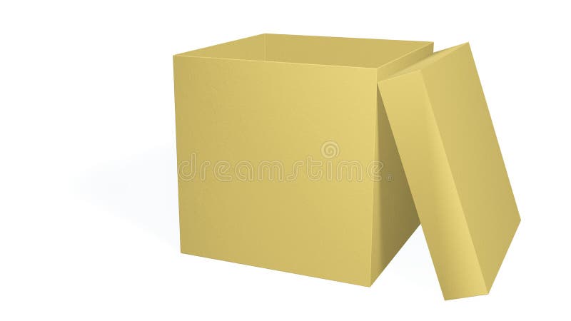 Empty Boxes with an Open Cover Stock Illustration - Illustration of ...