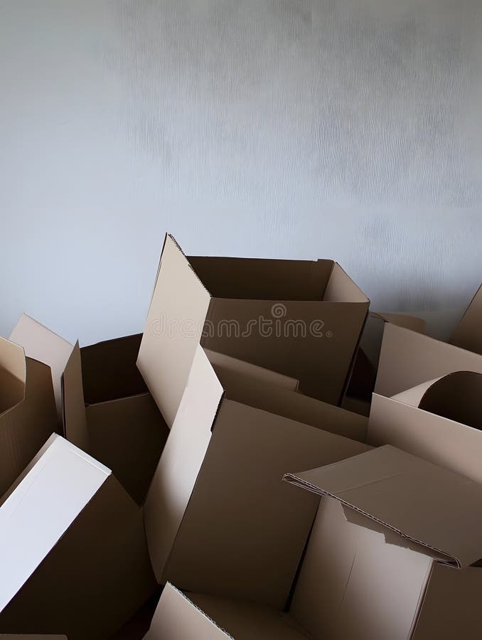 Empty Boxes Delivery Packaging Carton Shipping Stock Illustration ...