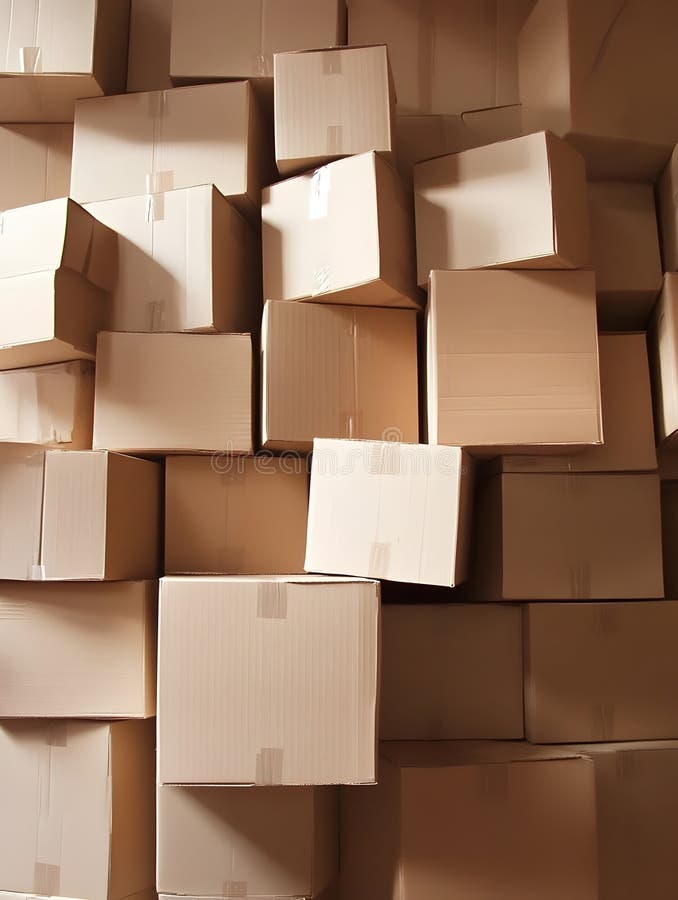 Empty Logistics Boxes Delivery Package Carton Stock Illustration ...