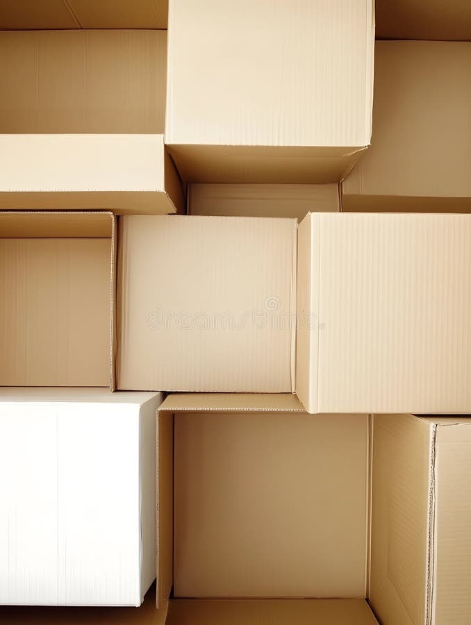 Empty Logistics Boxes Delivery Package Carton Shipping Stock ...