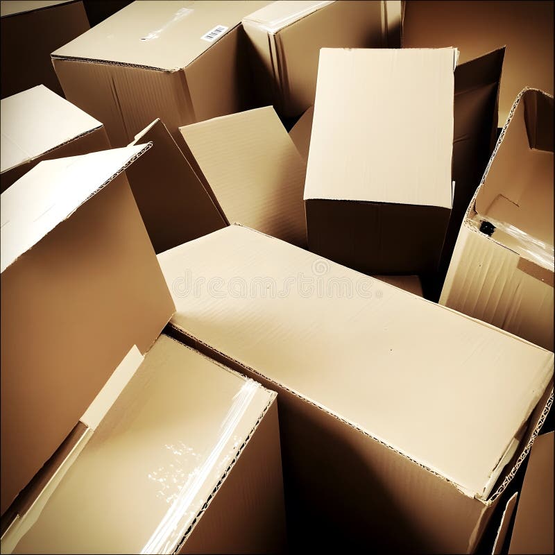 Logistics Boxes Delivery Packaging Carton Shipping Stock Illustration ...