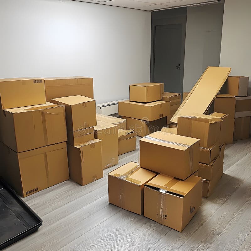 Logistics Boxes Delivery Packaging Package Carton Shipping Stock ...