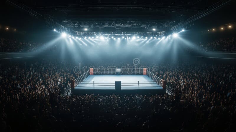 Empty Boxing Ring With Crowd Inner Boxing Ring | The Monochromatic