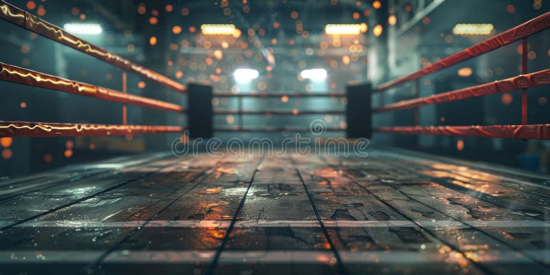 Empty boxing ring stock image. Image of generated, sparring - 327382167