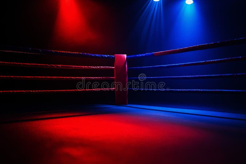Empty Boxing Ring Background