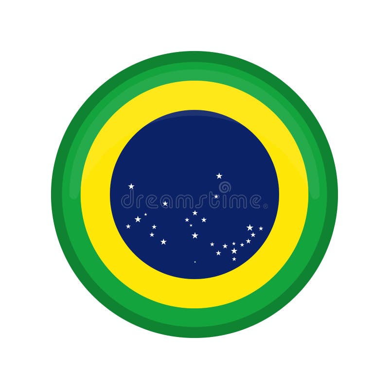 Empty Brazil Campaign Button Stock Vector - Illustration of circle ...